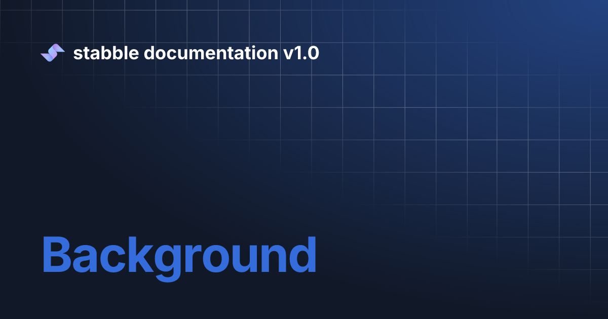 Background | stabble documentation v1.0